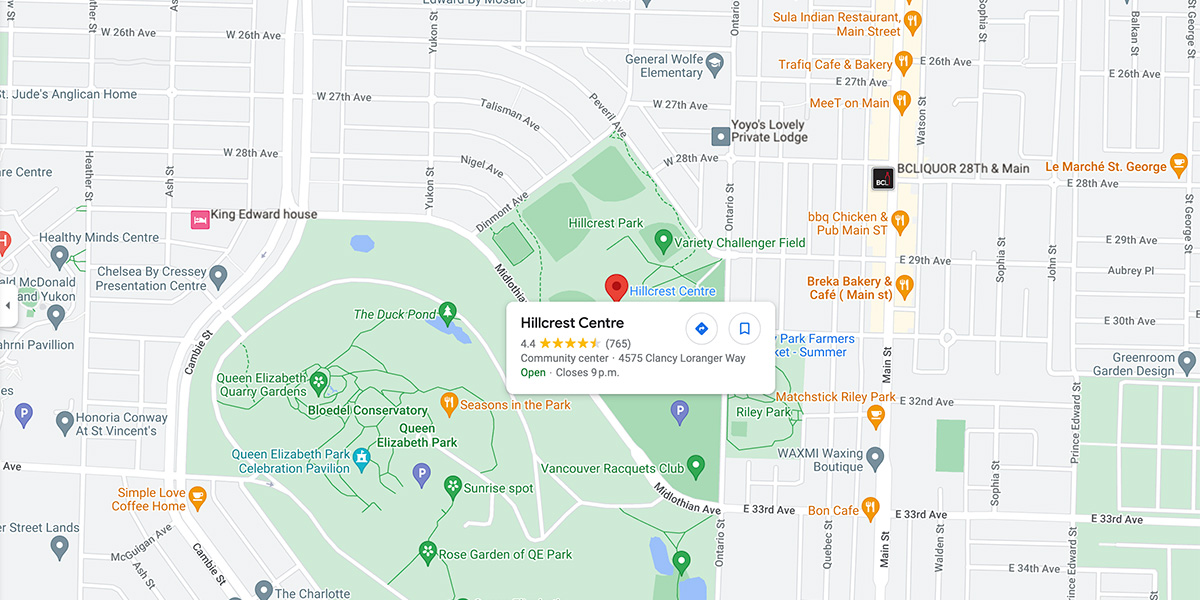 Contact Us | Hillcrest Community Centre